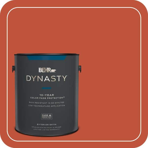 BEHR DYNASTY 1 gal. #S-G-200 Glowing Firelight Satin Enamel Exterior ...
