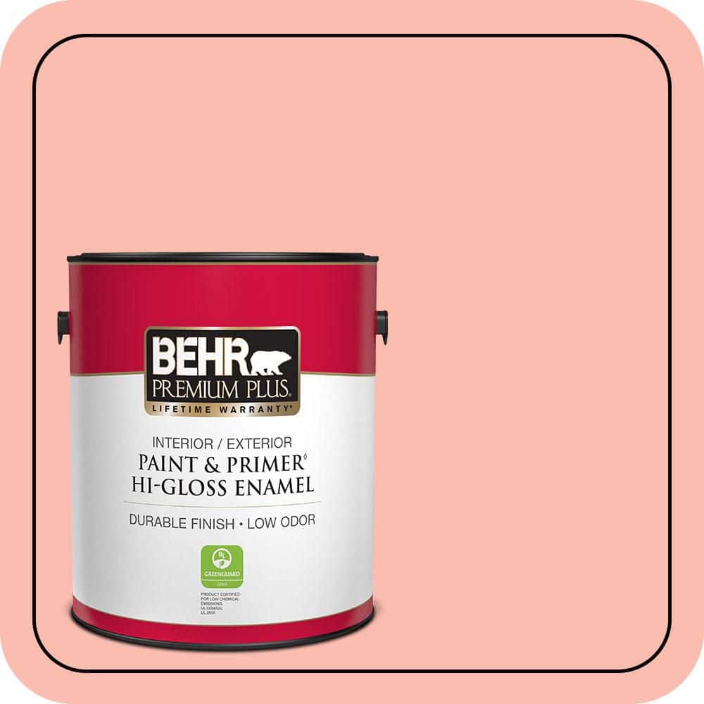 BEHR PREMIUM PLUS 1 gal. #190C-3 Sweet Nectar Hi-Gloss Enamel Interior ...