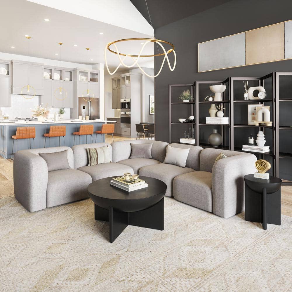 ZUO Biak 36.2 in. W Straight Arm Performance Polyester Modular Modern ...