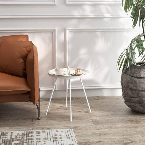 17.75 in. L x 17.75 in. W Outdoor Table, Portable Side Table with ...