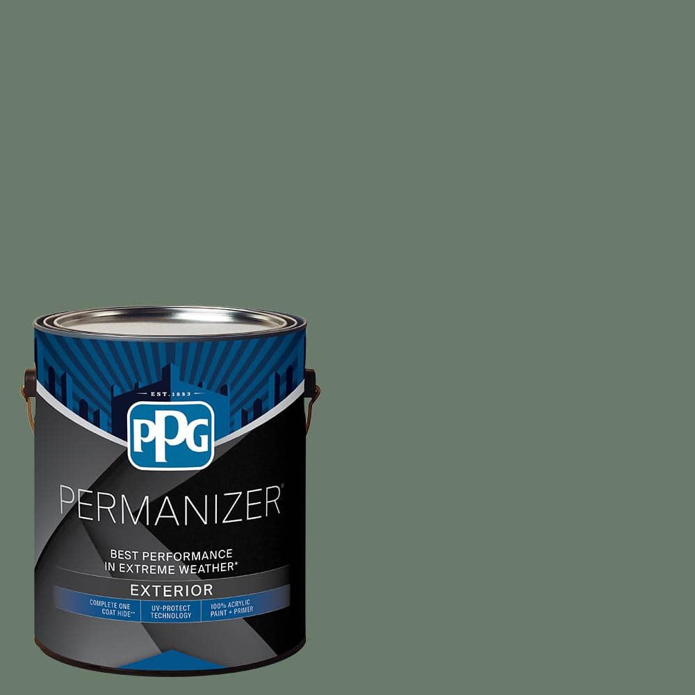PERMANIZER 1 gal. PPG1134-6 English Ivy Semi-Gloss Exterior Paint ...