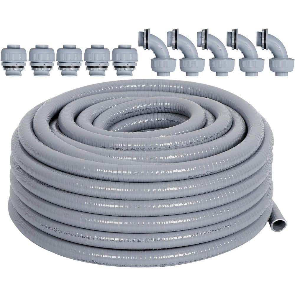 Vrbgify 3/4 in. x 25 ft. Electric Non-Metallic Flexible Liquid Tight ...