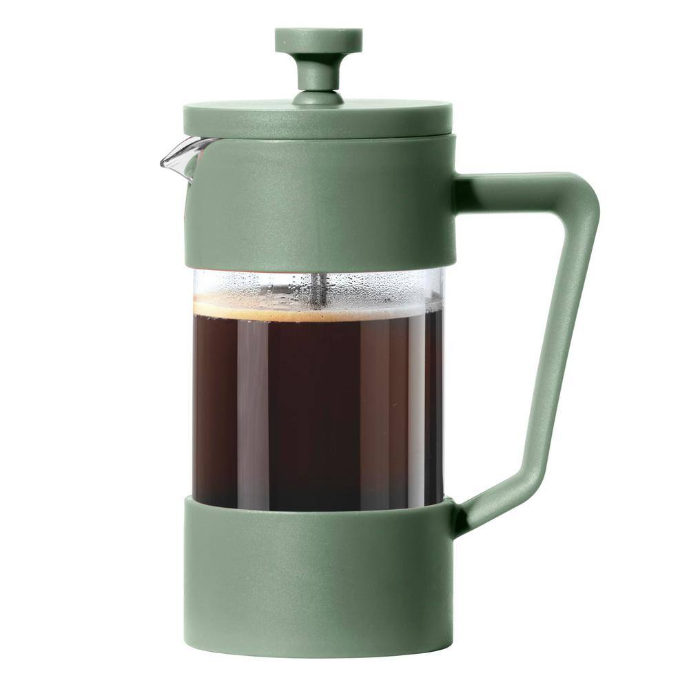 PRIMEPLUS 3 Cup Olive French Press Coffee Maker with Borosilicate Glass ...