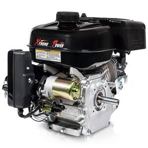 XtremepowerUS 3/4 in. 7 HP 3600 RPM Horizontal Shaft Gas-Powered OHV Electric/Recoil Start ...