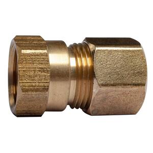 LTWFITTING 5/16 in. O.D. Comp x 1/4 in. FIP Brass Compression Adapter ...