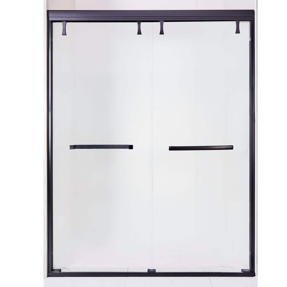 TCYO 48 in. W x 76 in. H Double Sliding Semi-Frameless Shower Door in ...