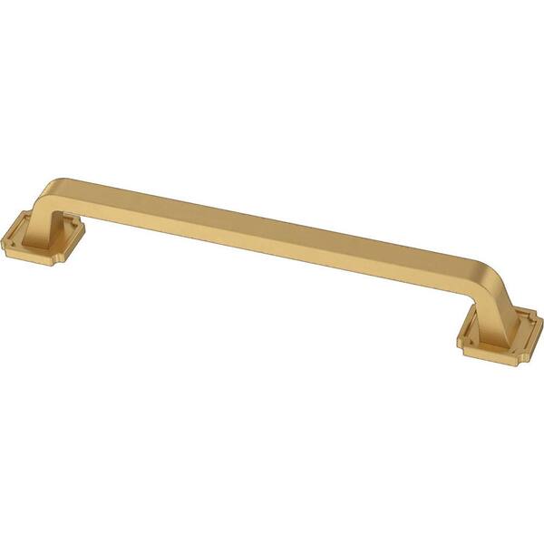 Liberty Notched Backplate 6-5/16 in. (160 mm) Brushed Brass Drawer Pull ...