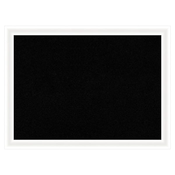 Amanti Art Oliver White Narrow 31 in. x 23 in., Wood Framed Black Cork ...