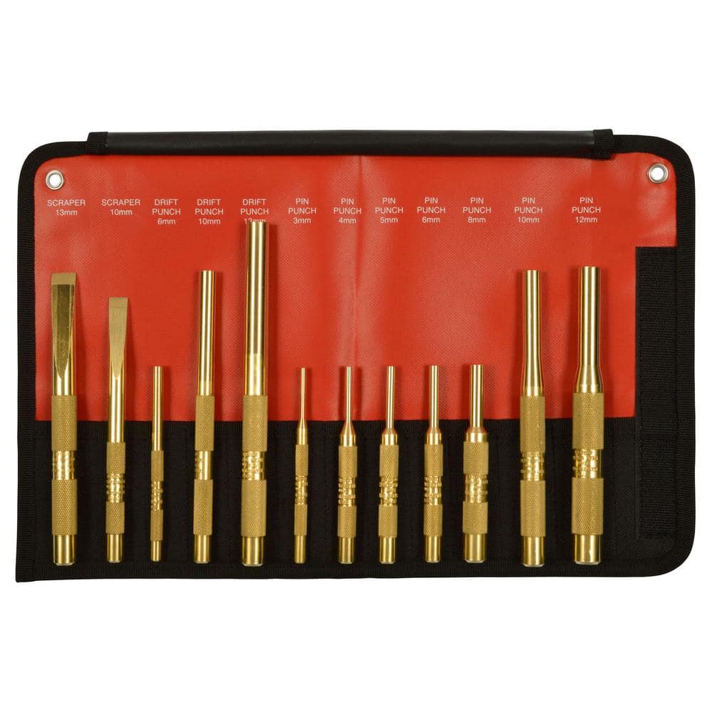 Mayhew Brass Metric Punch and Scraper Set (12-Piece) 61397 - The Home Depot