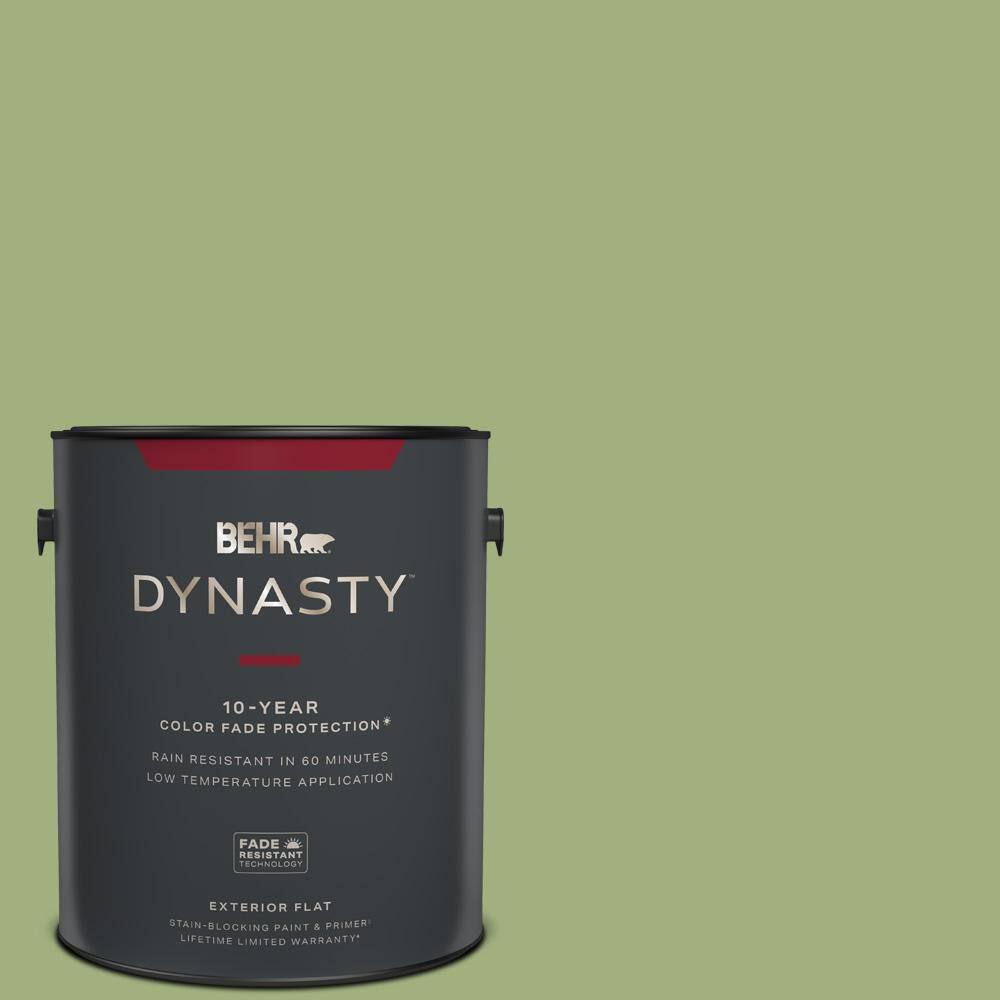 BEHR DYNASTY 1 gal. #M360-5 Fresh Guacamole Flat Exterior Stain ...
