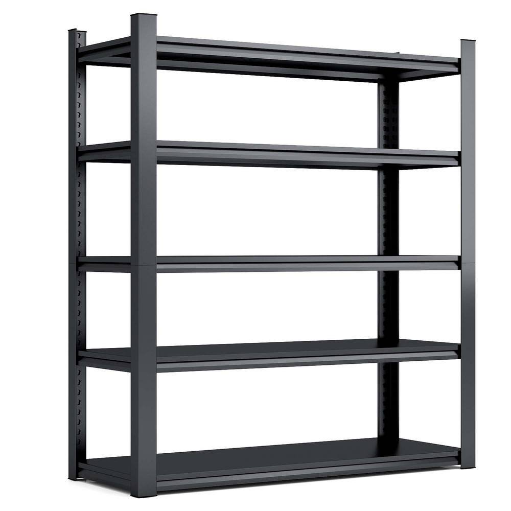 Huluwat 5-Tiers Metal Heavy Duty Adjustable Garage Storage Shelving ...