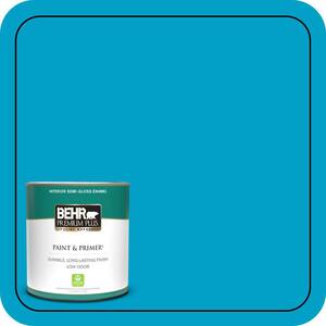 BEHR PREMIUM PLUS 1 gal. #P490-5 Yucatan Satin Enamel Low Odor Interior ...