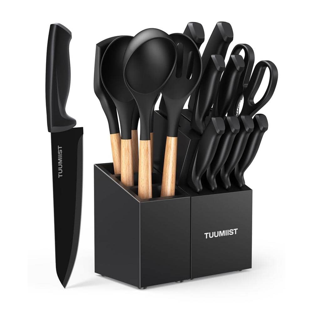 Numhew 18-Piece High Carbon Stainless Steel Kitchen Knife Set with ...
