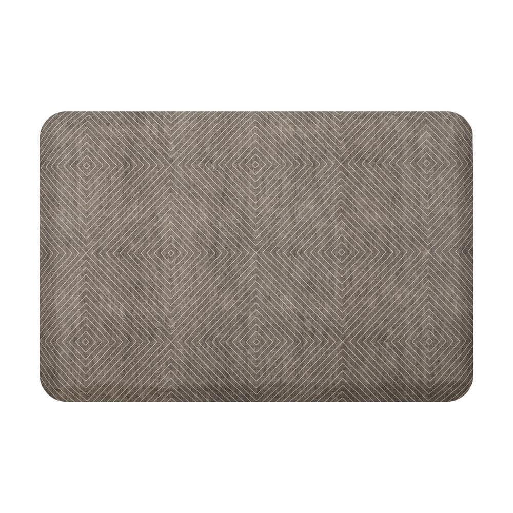 Bungalow Flooring Sole Comfort Velvet Diamonds 22 in. x 32 in. Grey ...