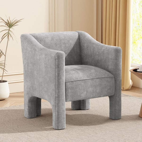 CHRISTOPHER KNIGHT HOME Weyland Modern Gray Chenille Upholstered Accent ...