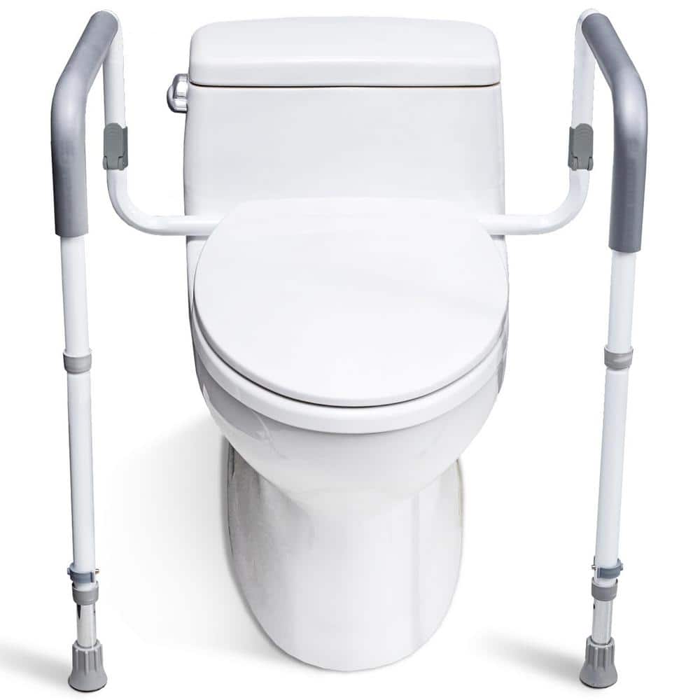 Numhew 26 in. Toilet Safety Rails, Adjustable Bathroom Toilet Safety ...