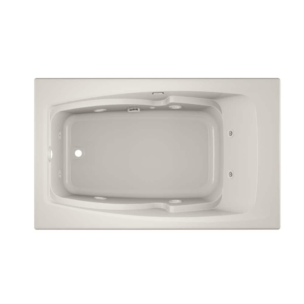 JACUZZI CETRA 60 in. x 36 in. Rectangular Whirlpool Bathtub with Left ...