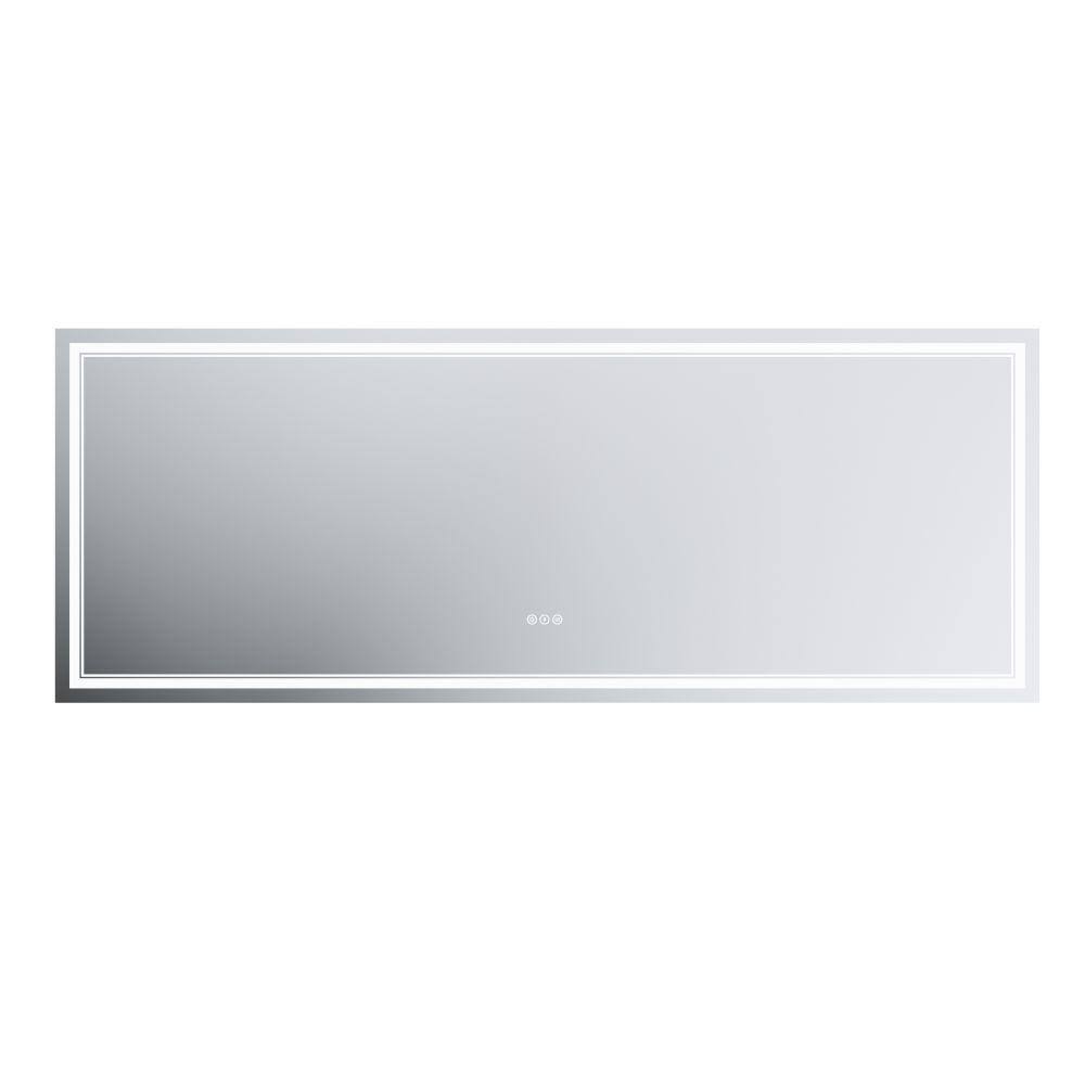 Modland Hans 84 in. W x 32 in. H Rectangular Frameless Backlit LED ...