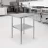 GRIDMANN 30 x 30 in. Stainless Steel Kitchen Utility Table with Bottom ...