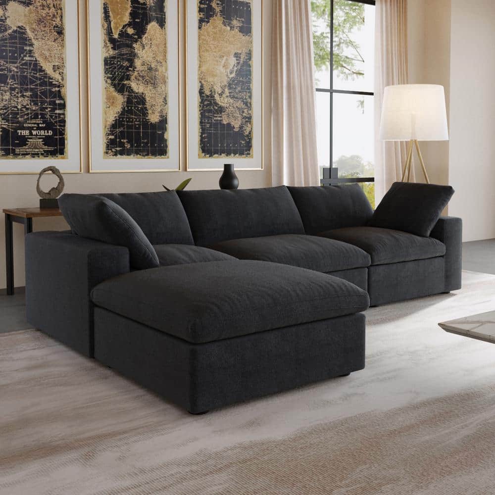 Black l shaped sectional store