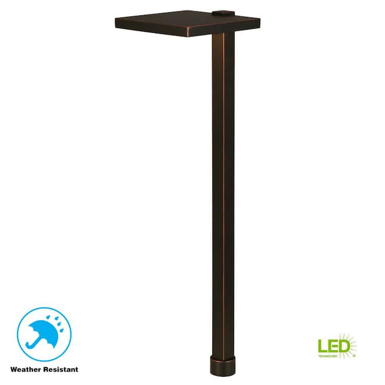 Hampton Bay Glenwood 151 Lumen Low Voltage Oil Rubbed Bronze Integrated ...