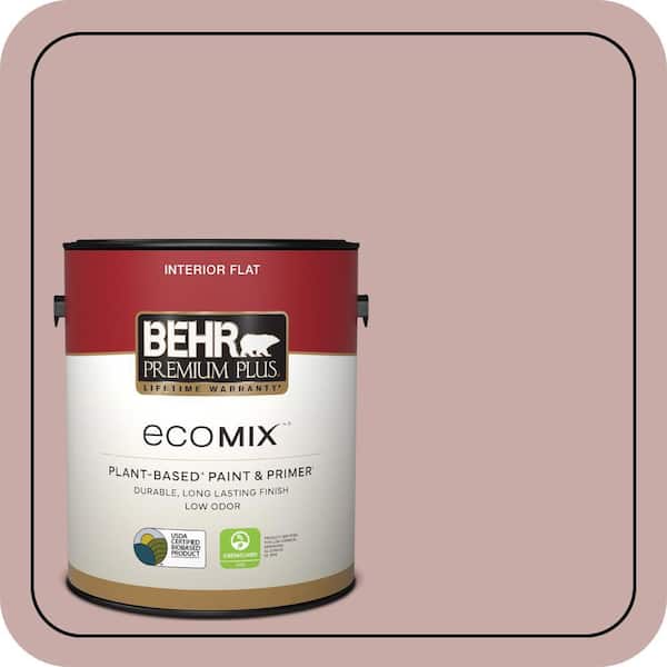 BEHR PREMIUM PLUS 1 gal. #130E-3 Rosy Tan Flat EcoMix Plant-Based ...