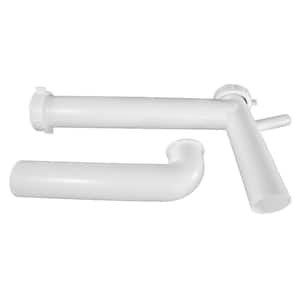 PLUMBFLEX 1-1/2 in. Polypropylene Offset Trap for Tubular Drain ...