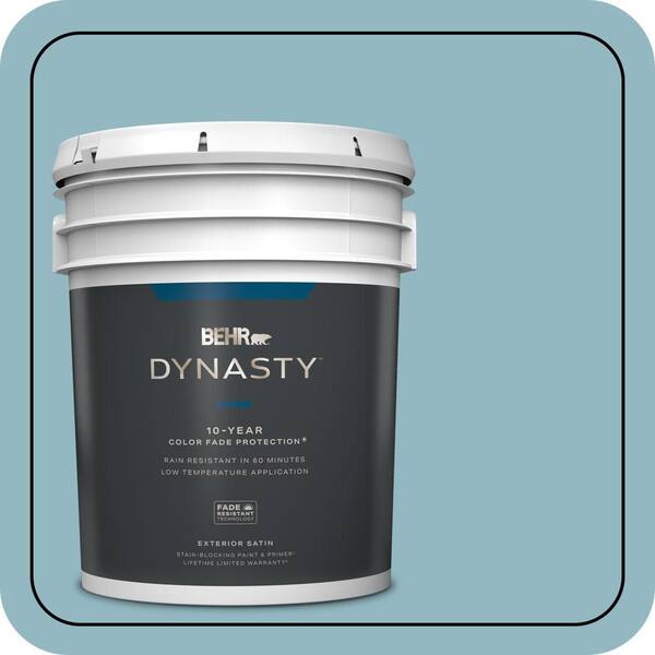 BEHR DYNASTY 5 gal. #PPU13-09 Tahoe Blue Satin Enamel Exterior Stain ...