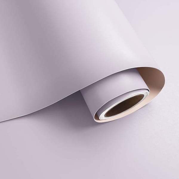 Light Purple Matte Peel and Stick Wallpaper Roll (Set of 1) YJ00503 ...