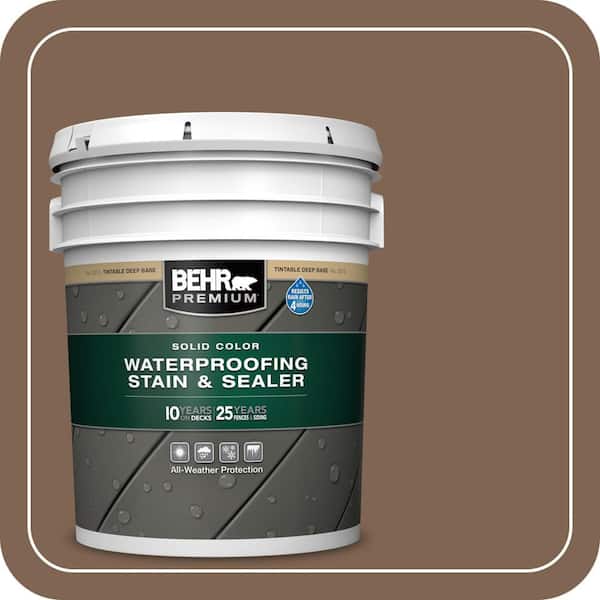 BEHR PREMIUM 5 gal. #N240-7 Joshua Tree Solid Color Waterproofing ...