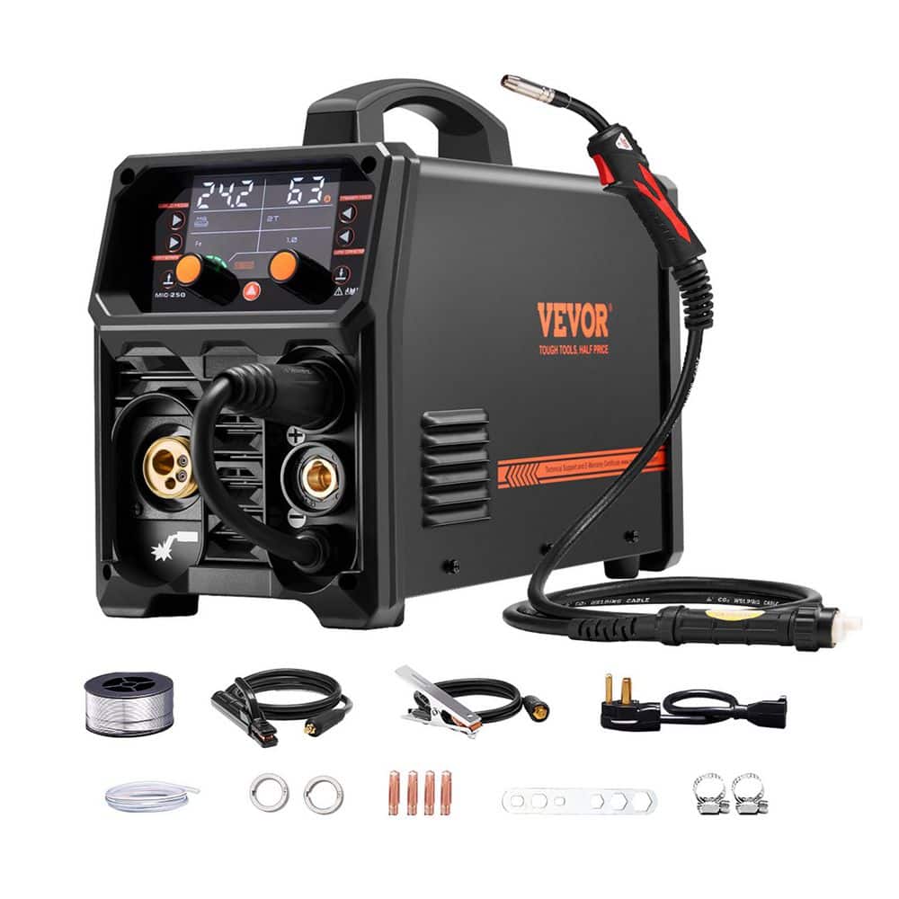 VEVOR 5-in-1 MIG/Lift TIG/MMA Welder 250 Amp Welding Machine Gas ...