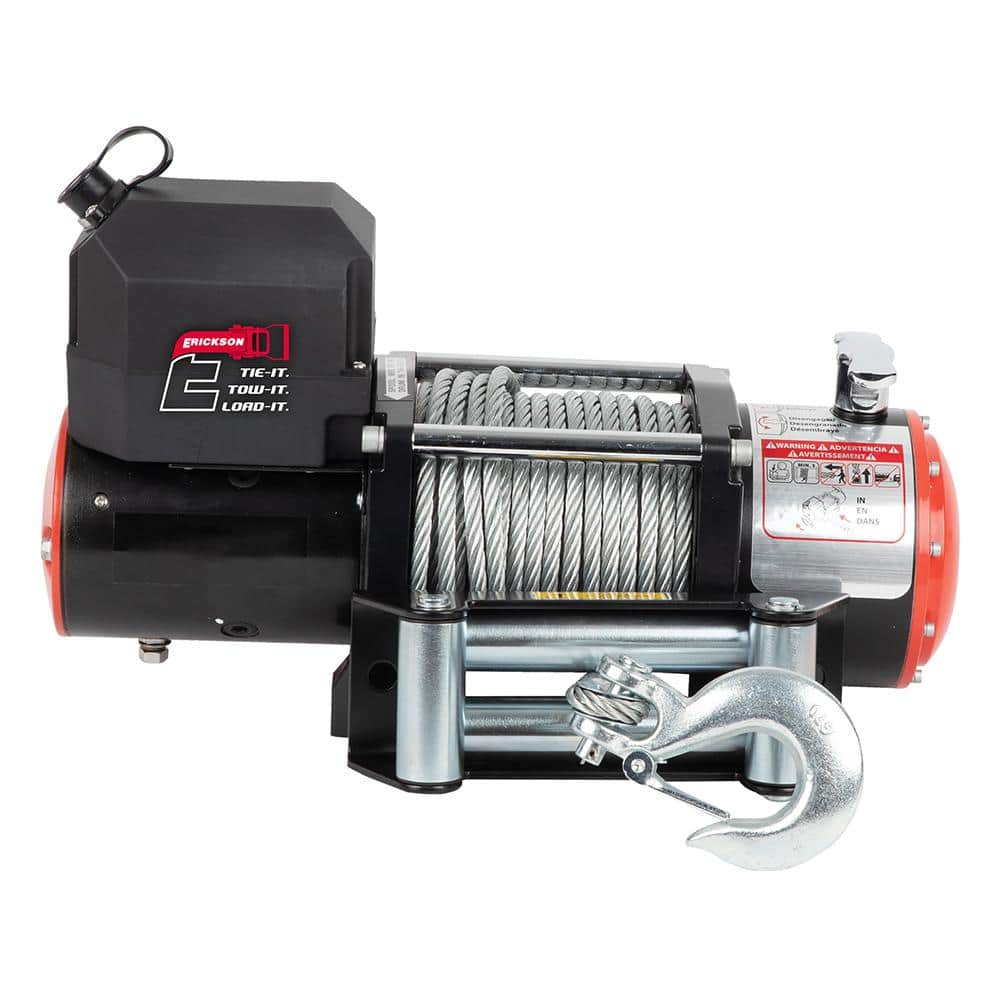 Erickson 12-Volt DC 79 ft. 7500 lb. Electric Winch 06432 - The Home Depot