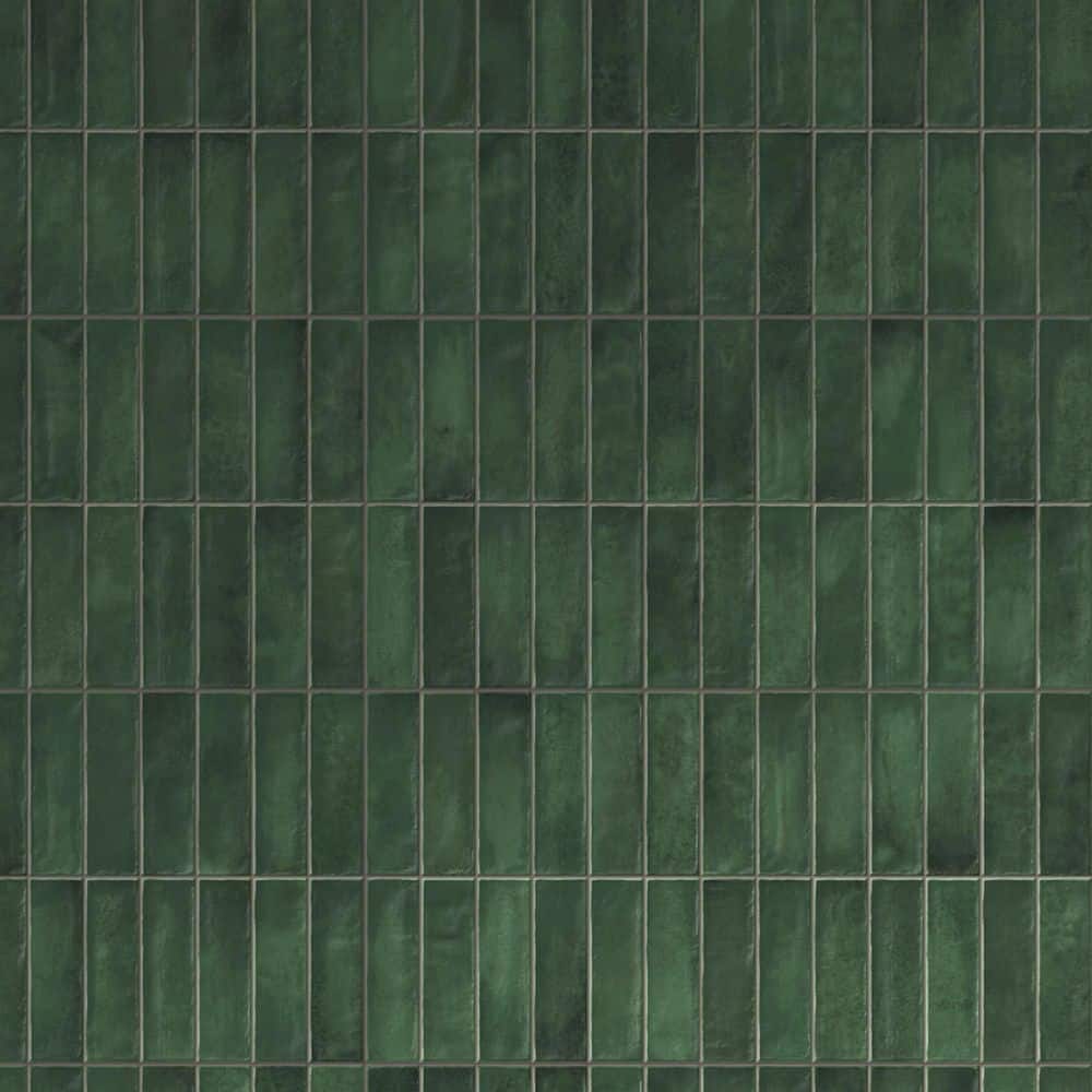 Giorbello Spanish Artis Dark Green 12 in. x 24 in. Glazed Porcelain ...