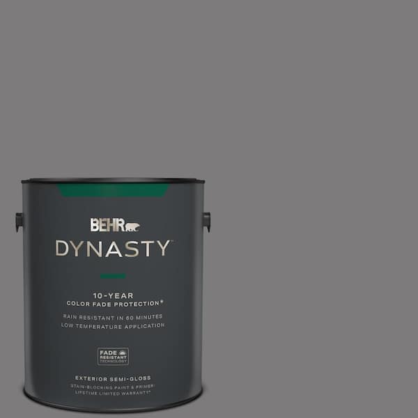 BEHR DYNASTY 1 gal. #BXC-58 Stormy Gray Semi-Gloss Enamel Exterior ...