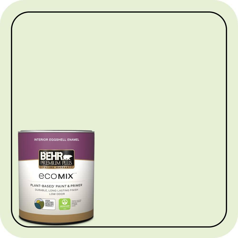 BEHR PREMIUM PLUS 1 qt. #430C-2 Spring Morn Eggshell Enamel EcoMix ...