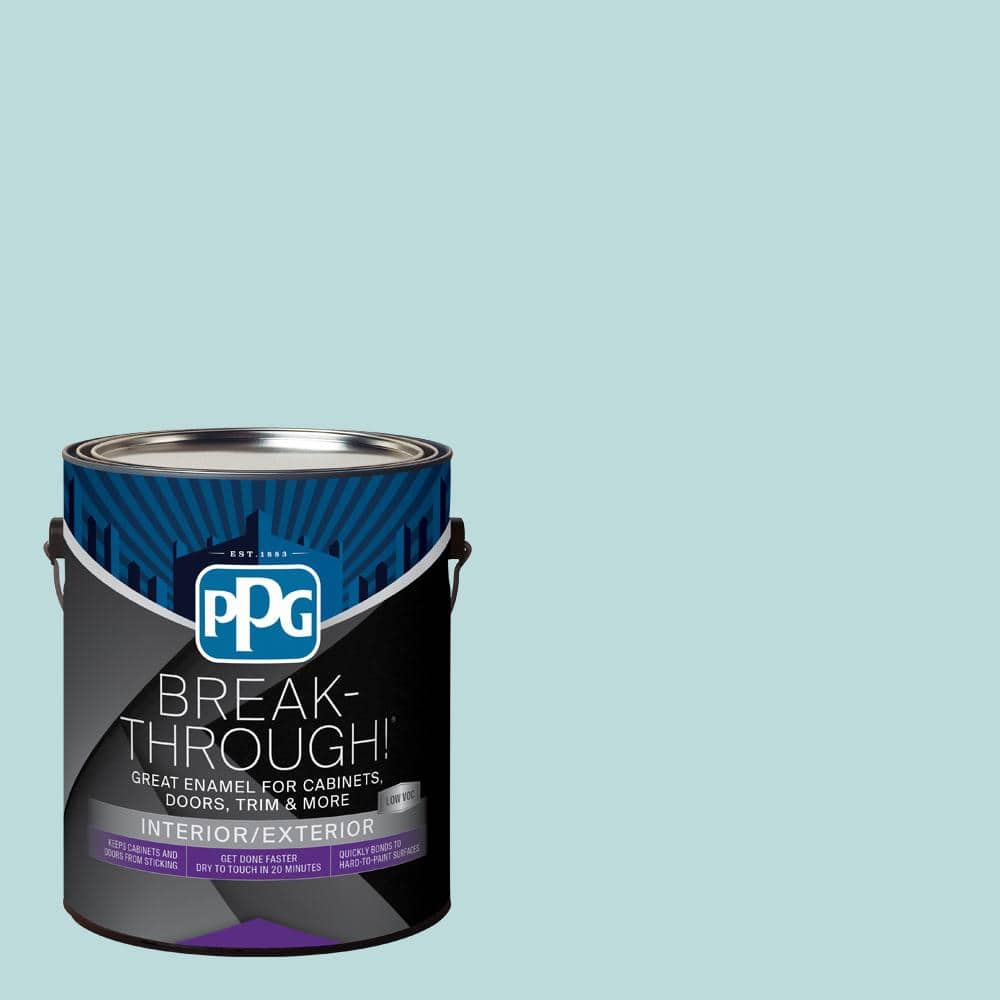 Break-Through! 1 gal. PPG1147-3 Misty Aqua Satin Door, Trim & Cabinet ...