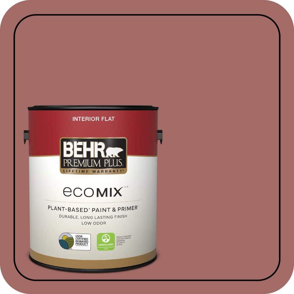 BEHR PREMIUM PLUS 1 gal. #S150-5 Vermilion Flat EcoMix Plant-Based ...