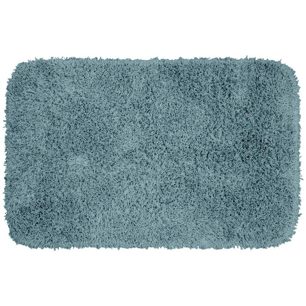 Garland Rug Jazz Basin Blue 24 in. x 40 in. Washable Bathroom Accent ...