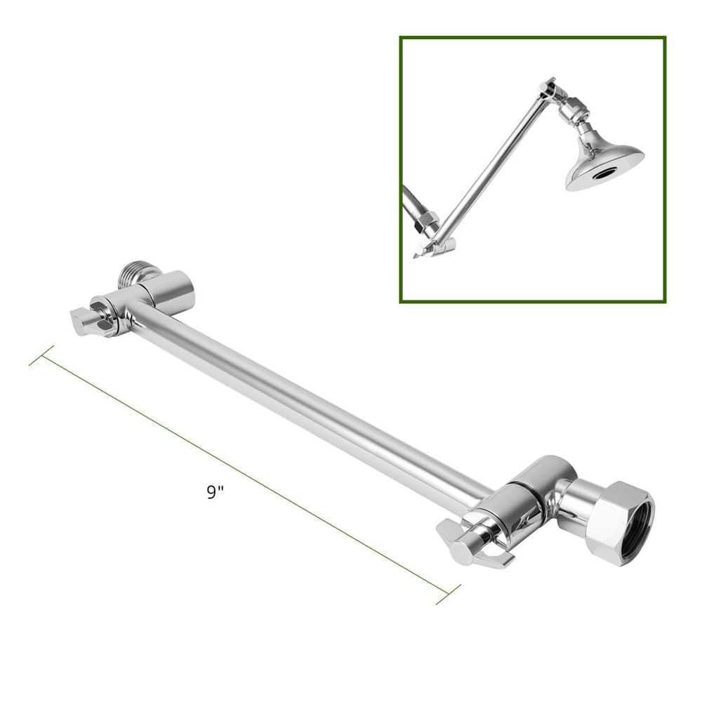High Sierra Showerheads Exclusive 9 in. Adjustable Shower Arm Extension ...