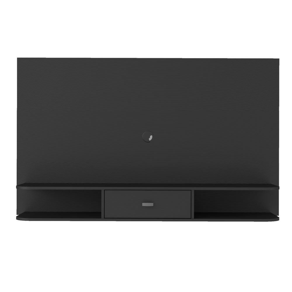 Bertolini Boston 62.99 in. Black TV Panel 1-Drawer Fits TVs Up to 65 in ...