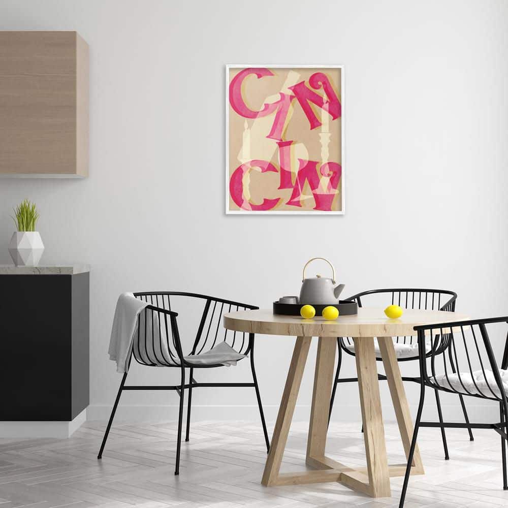 Stupell Industries Cheers Wine and Candles by Lil' Rue White Framed Typography Giclee Art Print ...