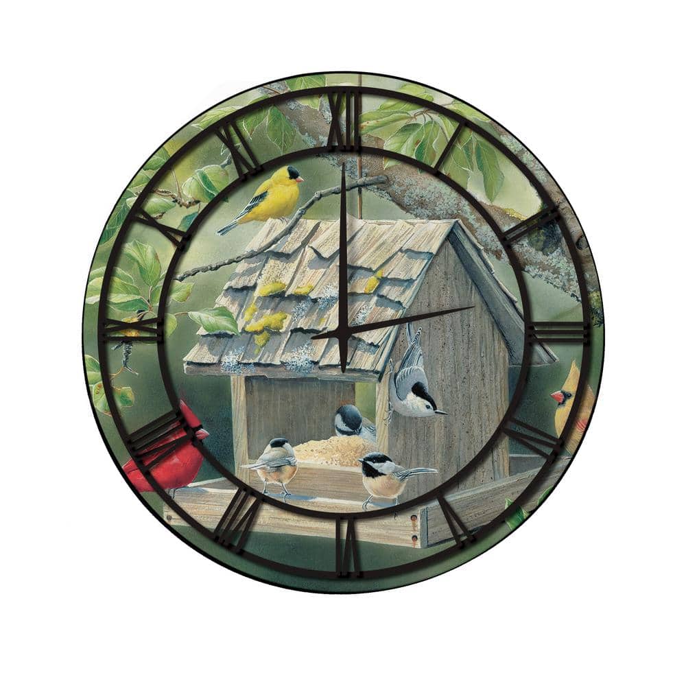 "Summer Feast" Full Coverage Art and Black Numbers Imaged Wall Clock CL ...