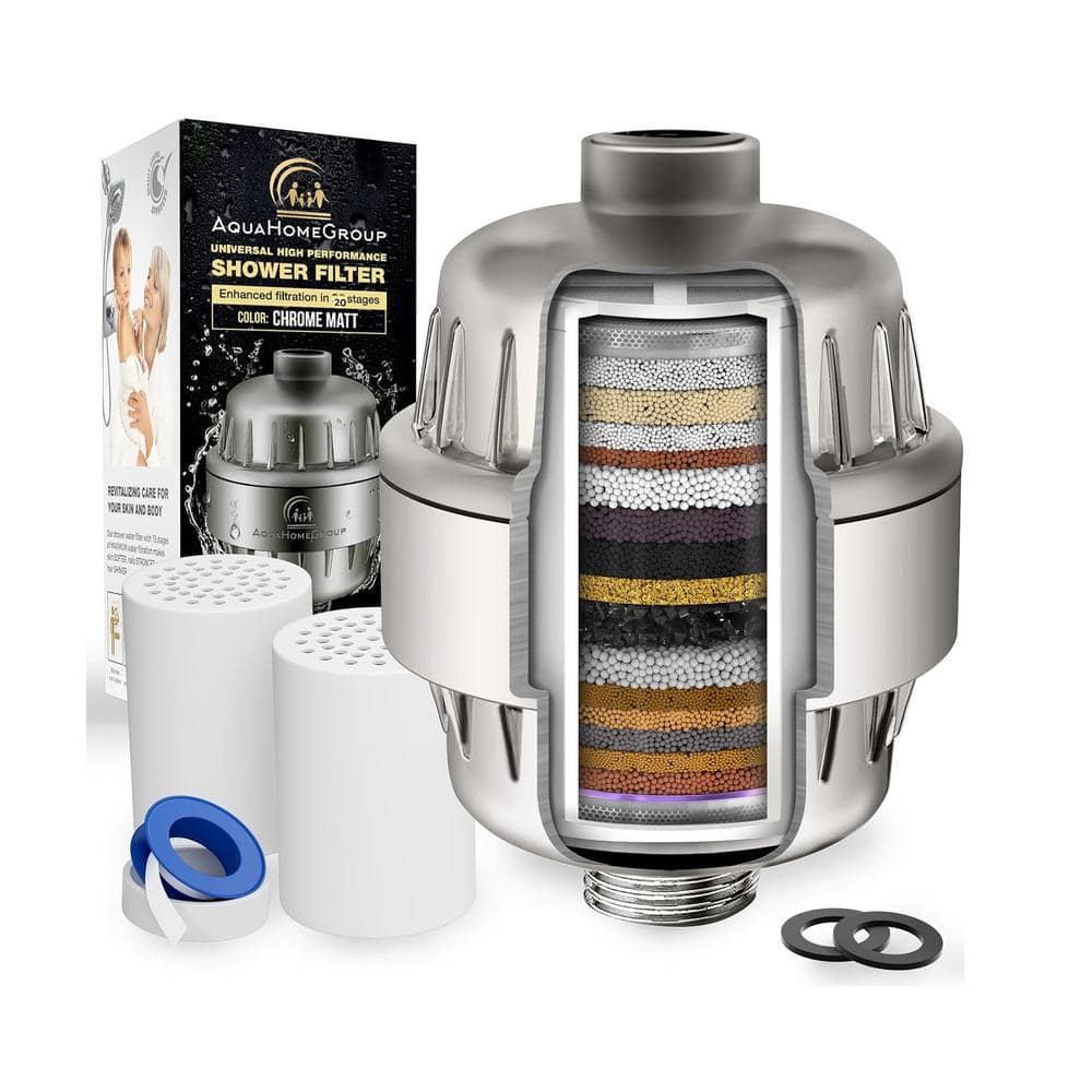 Lukvuzo 20 Stage Shower Filter with Vitamin C E for Hard Water - 2 ...