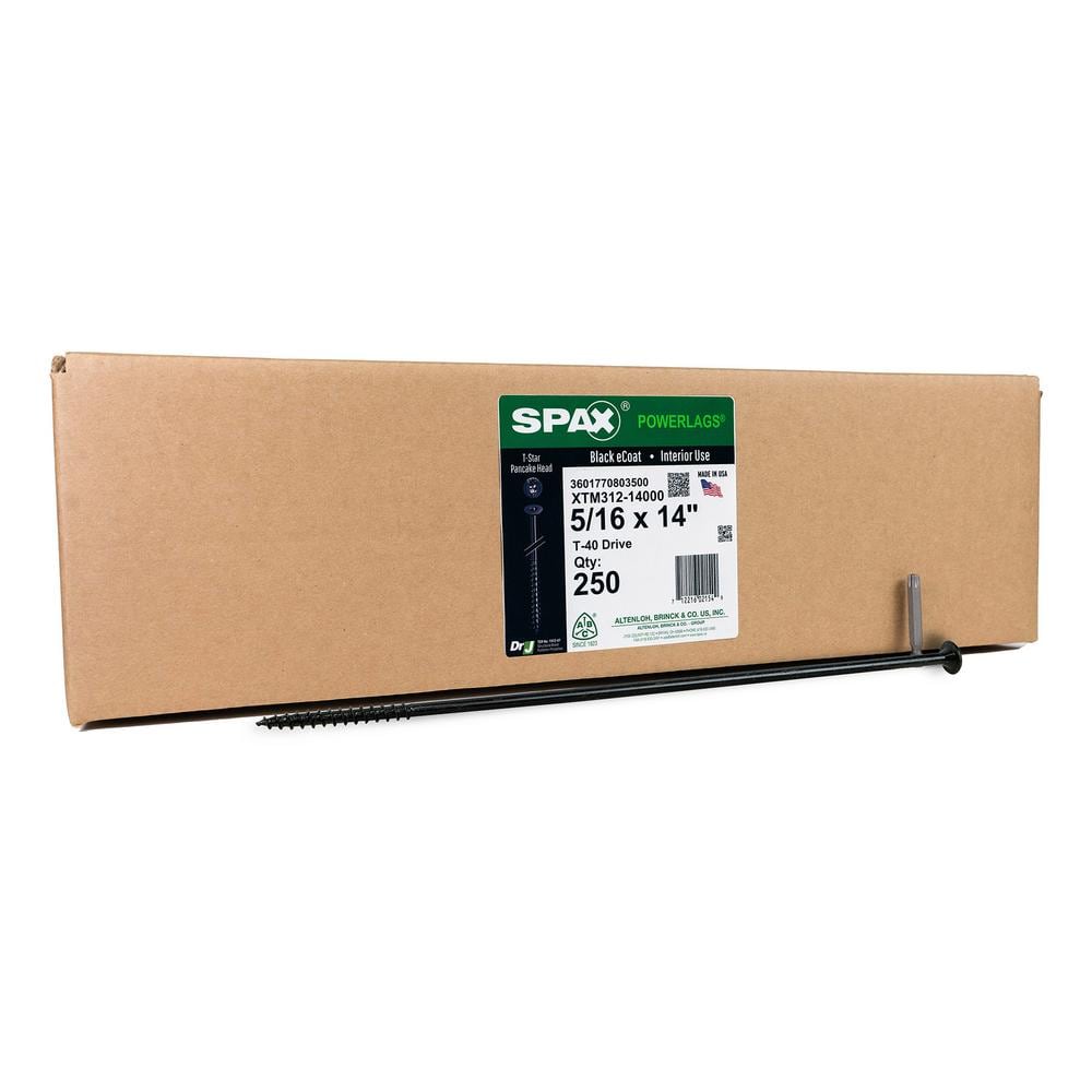 SPAX 5/16 in. x14 in. Interior Pancake Head Structural Wood Lag Screws ...