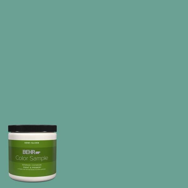 BEHR PREMIUM PLUS 8 oz. #T17-15 Jade Dragon Semi-Gloss Interior ...