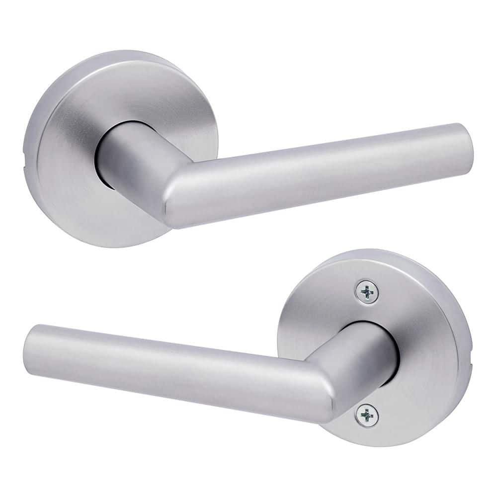 Kwikset Milan Satin Chrome Round Hall/Closet Reversible Door Handle ...