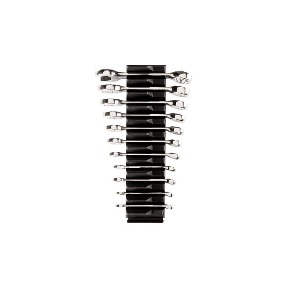 TEKTON 1/4 in. to 3/4 in. Stubby Combination Wrench Set with Modular ...