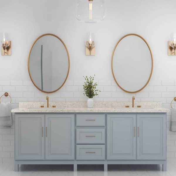 Hampton Bay 4 ft. Straight Laminate Countertop in Textured Typhoon Ice ...