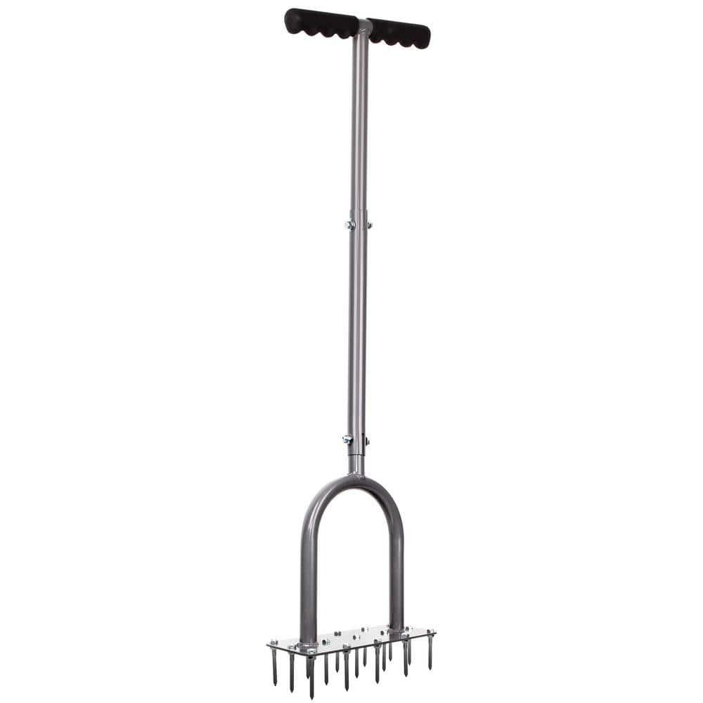 WaLensee 15 Iron Spikes Lawn Aerator Metal Manual Dethatching Soil ...