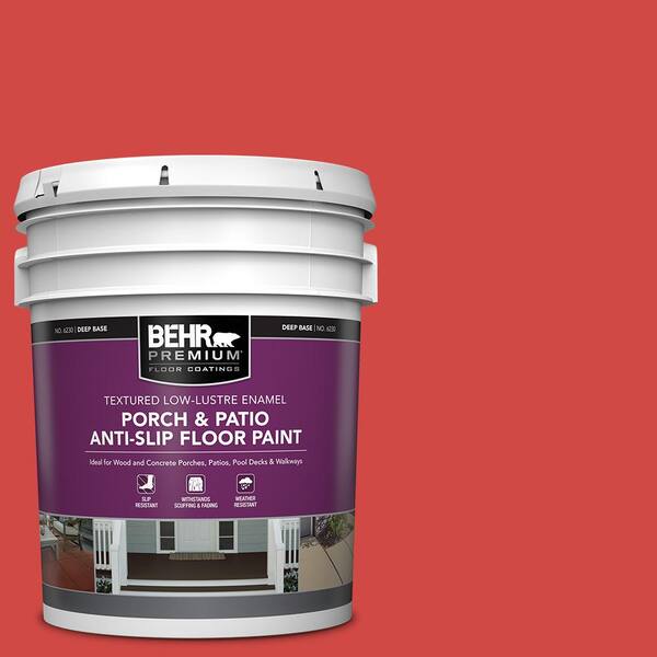 BEHR PREMIUM 5 gal. #P170-6 Race Car Stripe Textured Low-Lustre Enamel ...